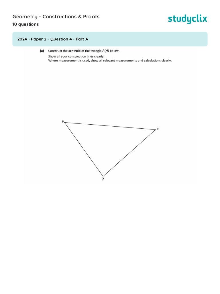 Geometry - Constructions & Proofs Questions | PDF