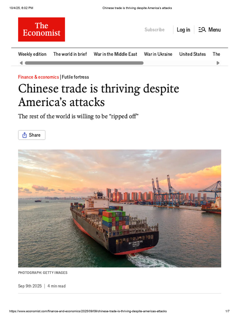 Chinese Trade Thrives Amid U.S. Tariffs | PDF | China | World Politics