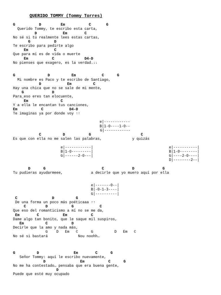 Querido Tommy | PDF
