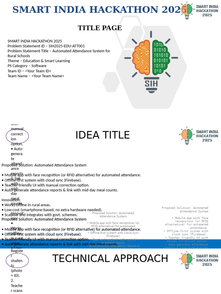 Automated Attendance SIH2025 Solution | PDF | Mobile App | Computer Engineering