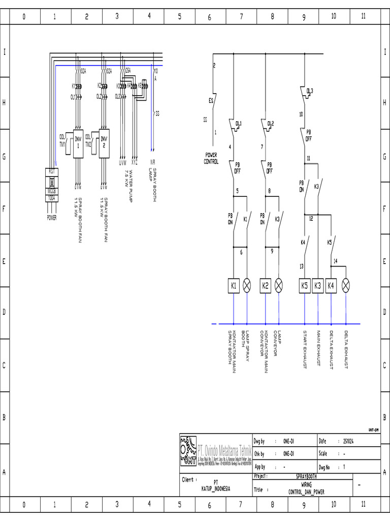Spray Booth Control Panel Wiring Diagram | PDF