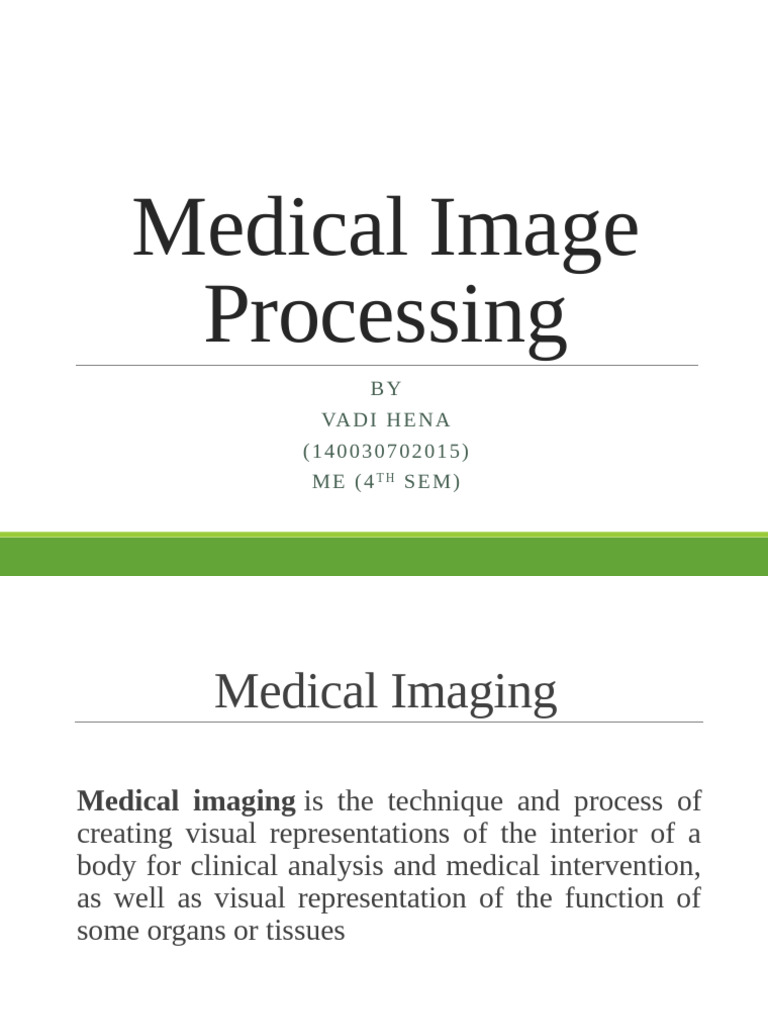 Medical Image Processing | PDF | Medical Imaging | Image Segmentation