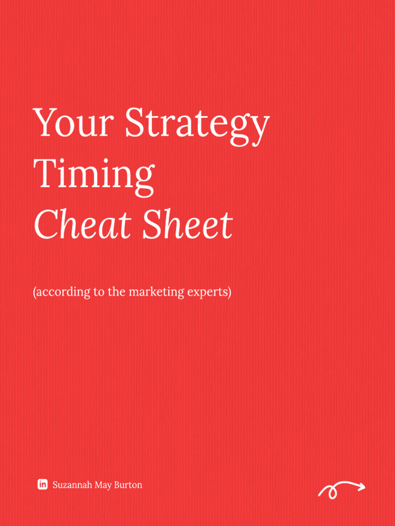 Your Strategy Timing Cheat Sheet | PDF