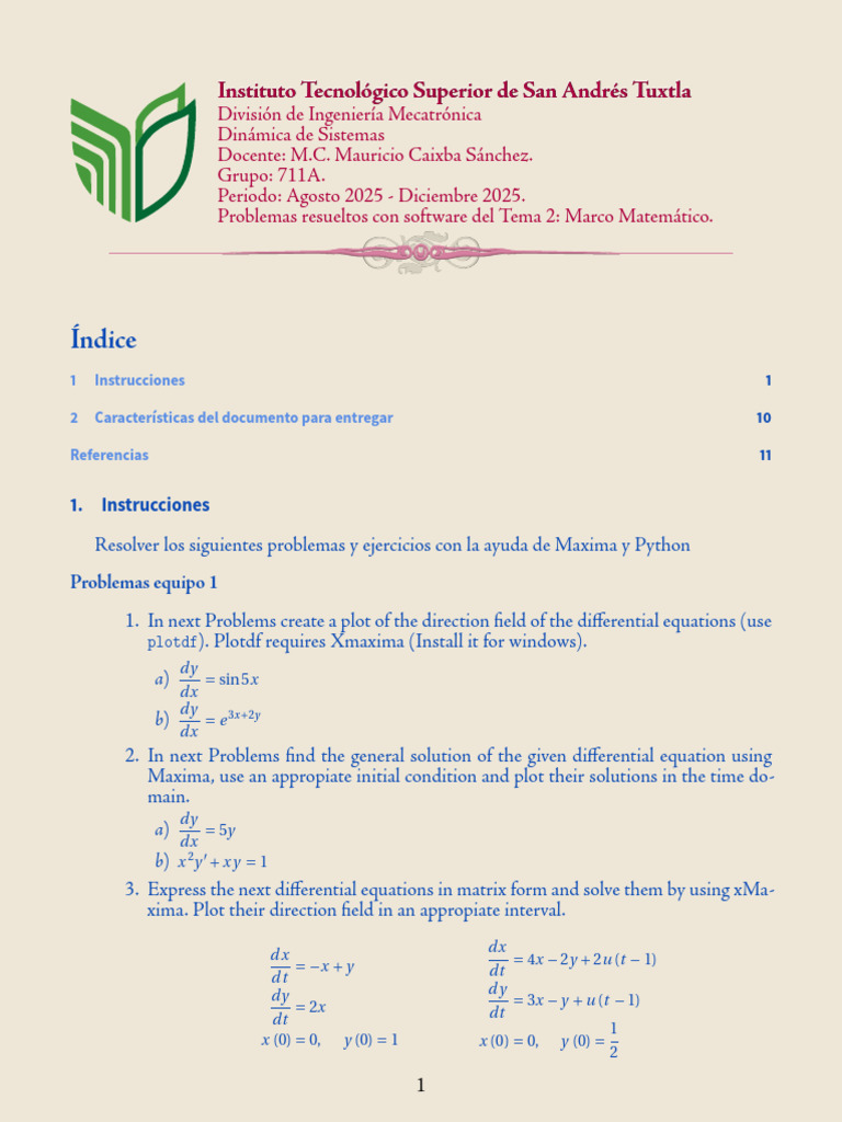 T02A03 ProblemasSoft DS2025 | PDF | Laplace Transform | Equations