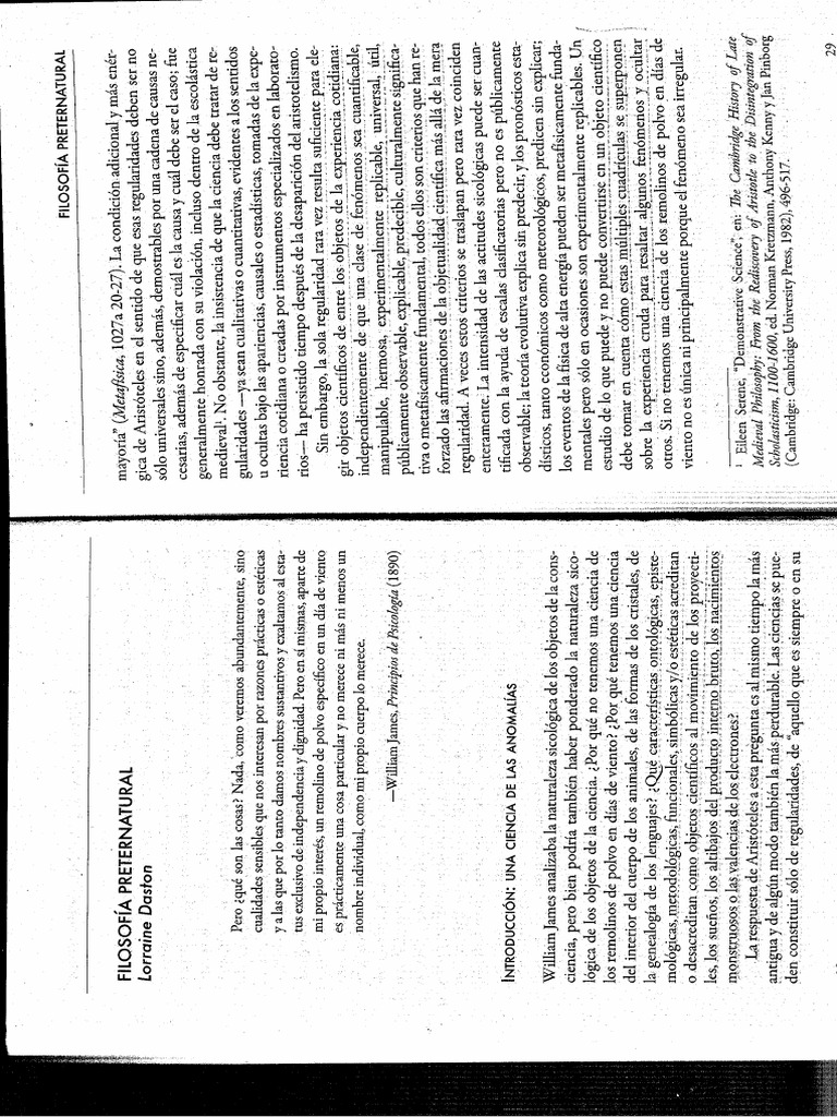 Daston - Filosofía Preternatural | PDF