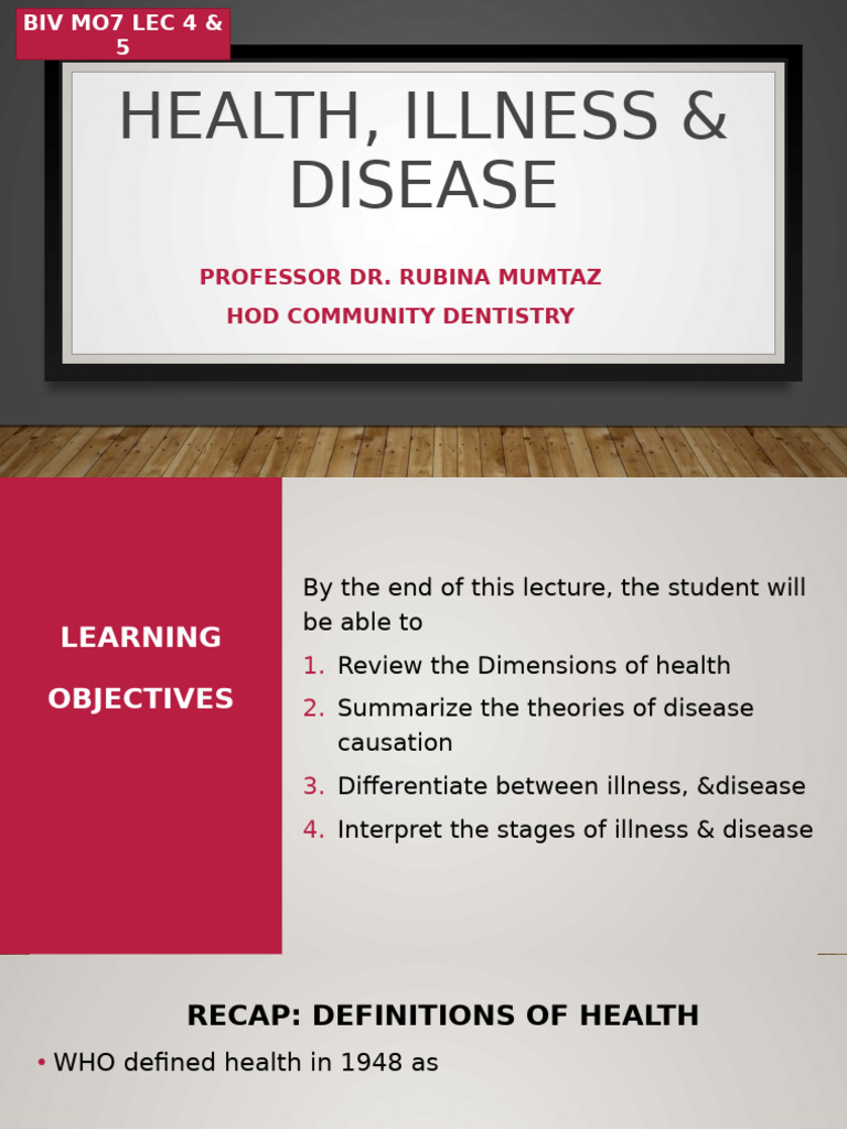 Health, Illness & Disease | PDF | Well Being | Social Psychology
