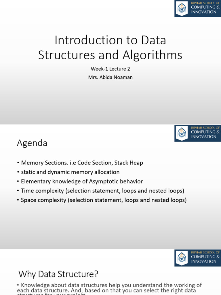 Lecture-2 (Time Complexity and Space Complexity) | PDF | Data Type | Time Complexity