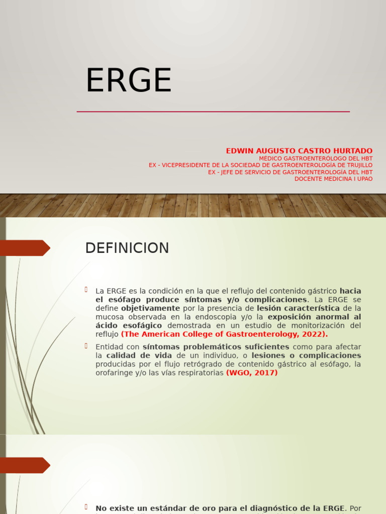ERGE: Diagnóstico y Tratamiento 2025 | PDF | La enfermedad por reflujo ...