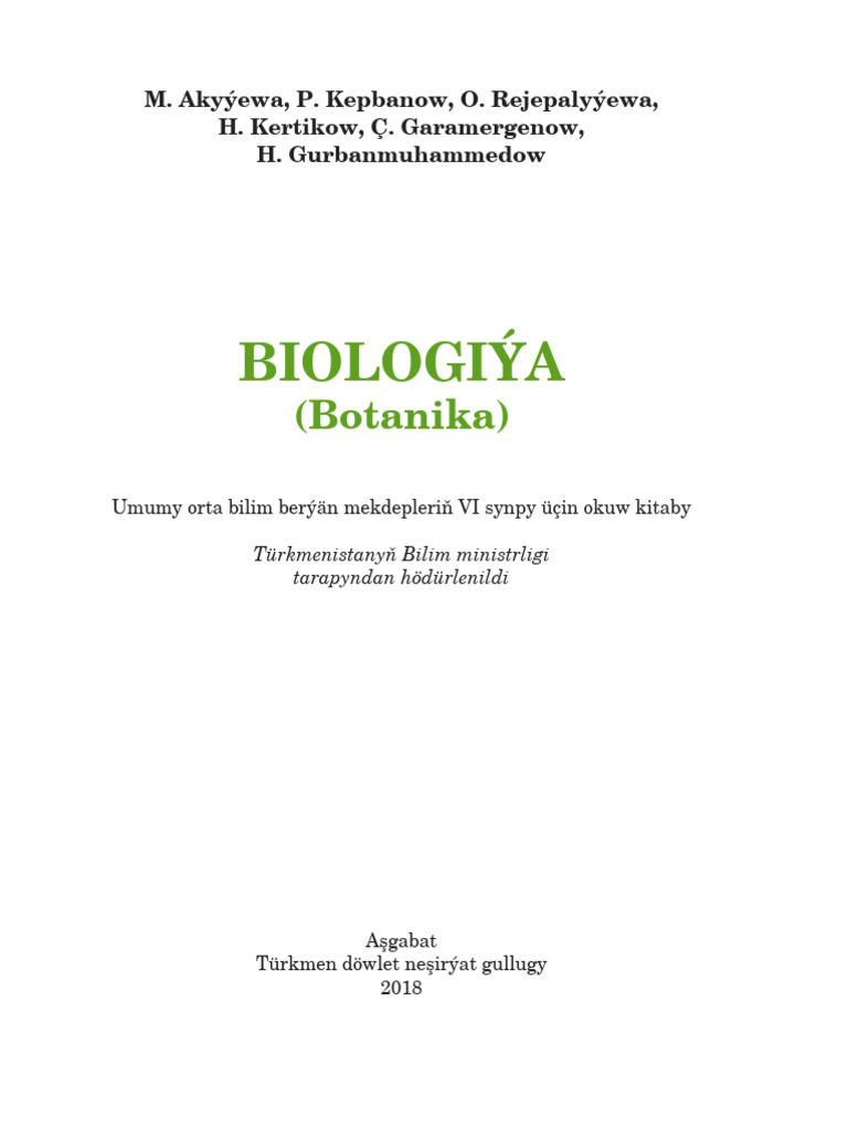 Biologiya (Botanika) 6 | PDF