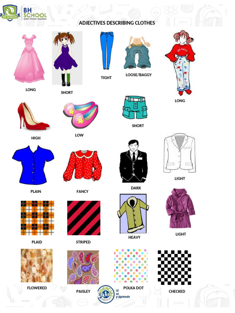 Adjectives for Describing Clothes | PDF