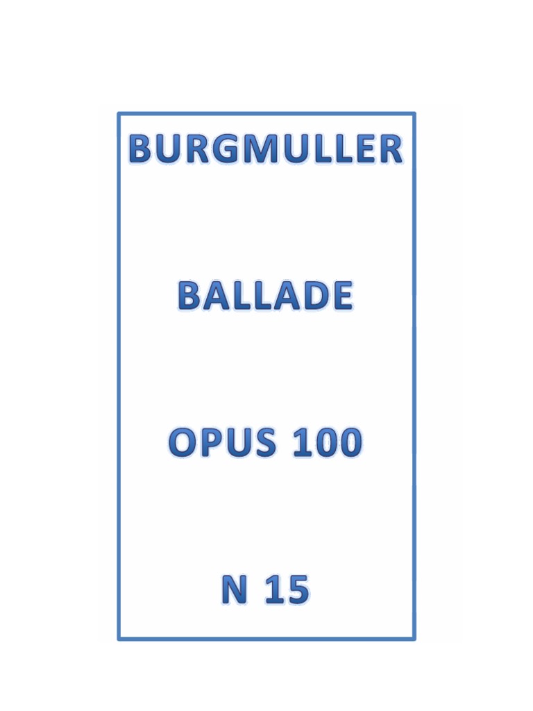 Ballade Burgmuller | PDF