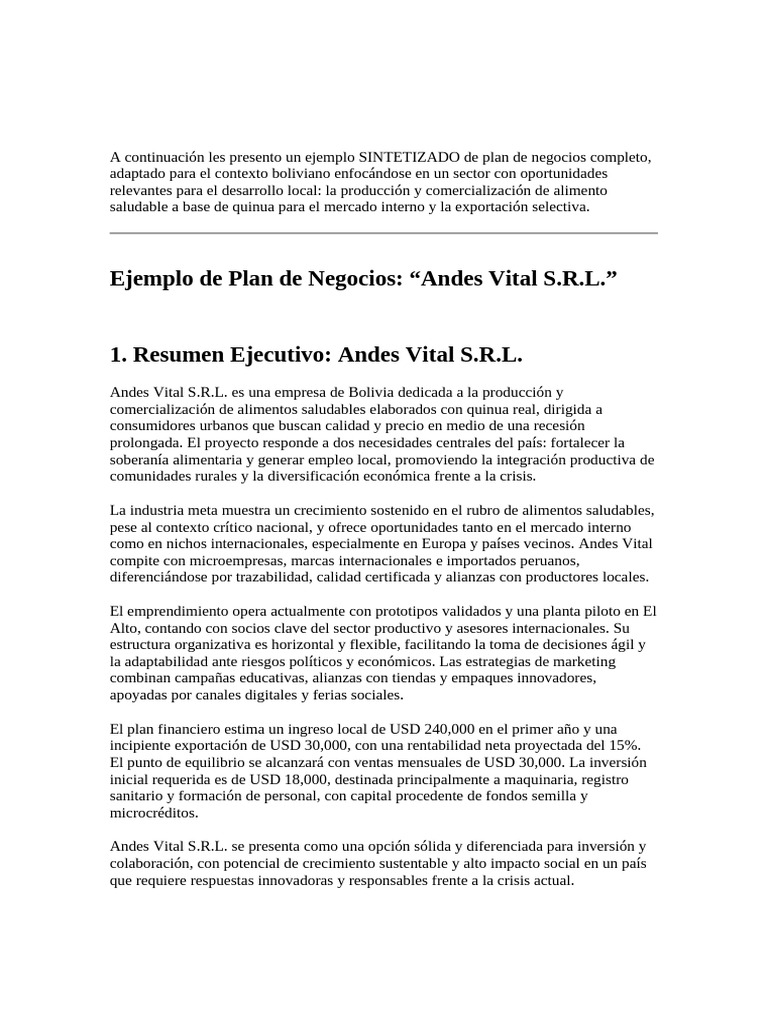 Ejemplo Sintetizado de Un PDN Con Esquema de Clases | PDF | Marketing | Plan de negocios