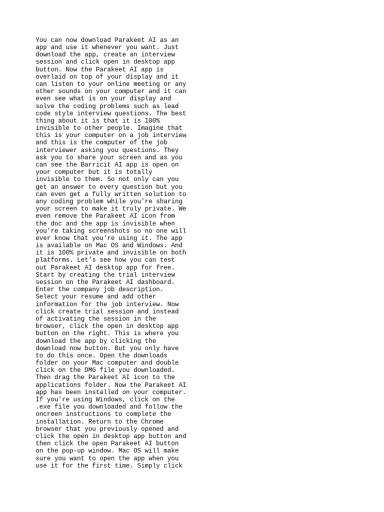 [English (Auto-generated)] How to Use ParakeetAI Desktop App [DownSub ...