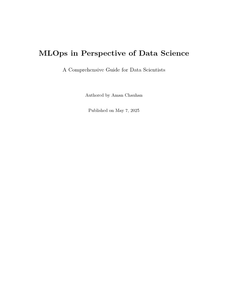 MLOps in Perspective of Data Science | PDF | Machine Learning | Computer Engineering