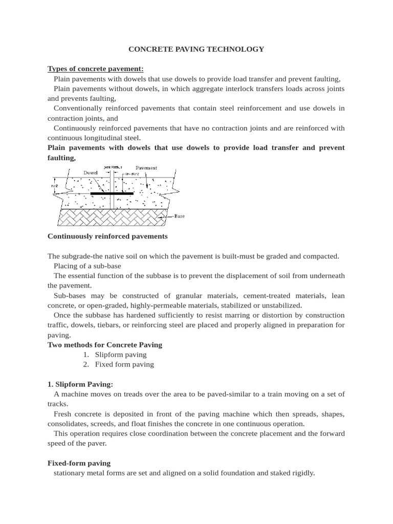 Concrete Paving Technology Overview | PDF | Concrete | Road Surface