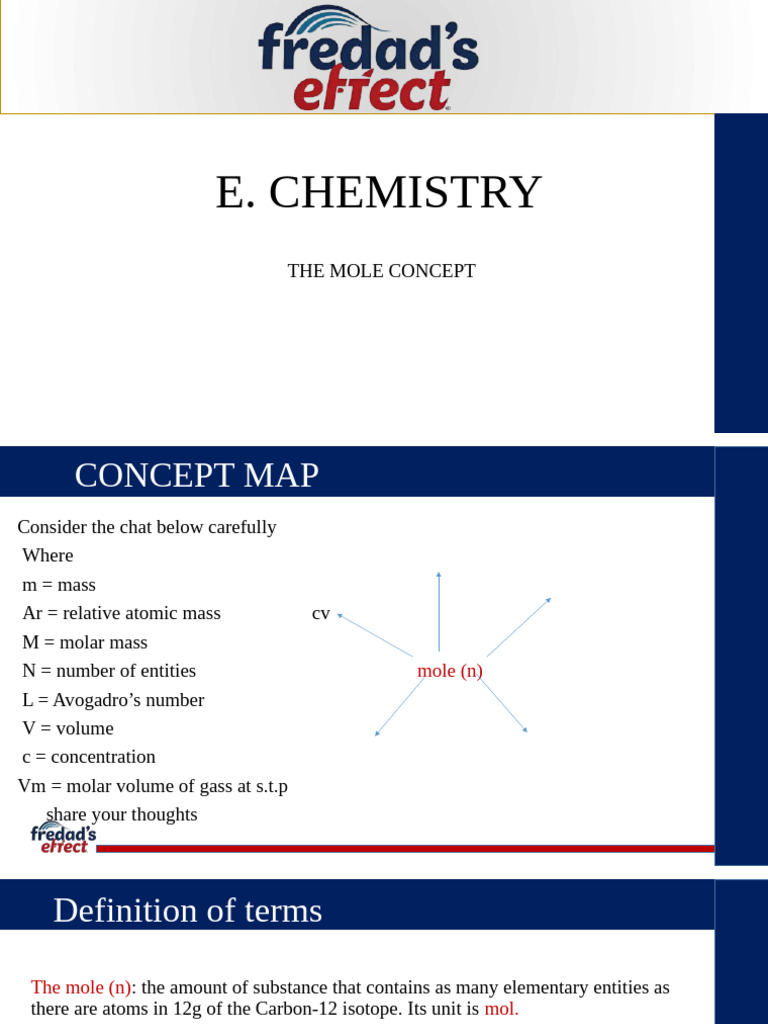 Mole Concept 1 | PDF | Mole (Unit) | Chemistry