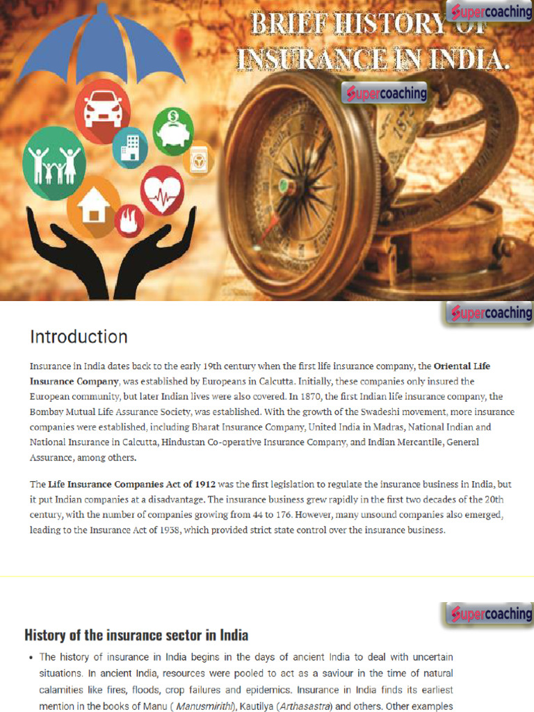 History of Insurance (Recovered) | PDF