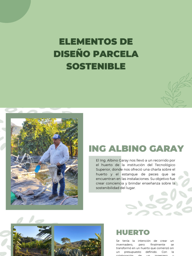 Elementos de Diseño Parcela Sostenible | PDF