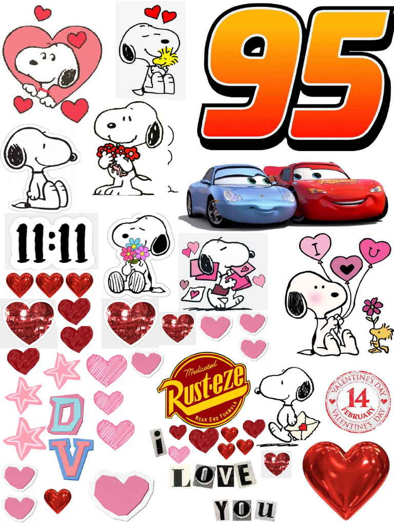 Cars Mcqueen stickers para imprimir | PDF