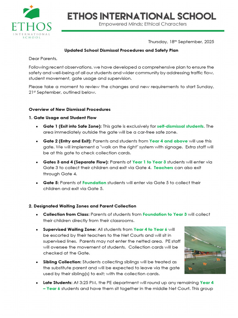 Updated School Dismissal Safety Plan | PDF | Traffic | Transport ...