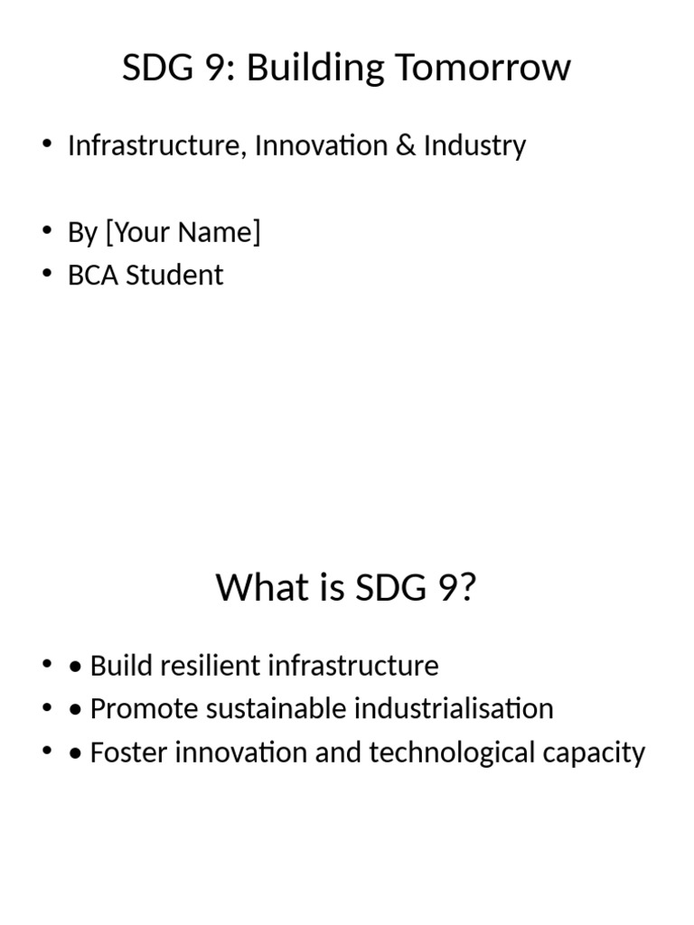 SDG9 Presentation | PDF