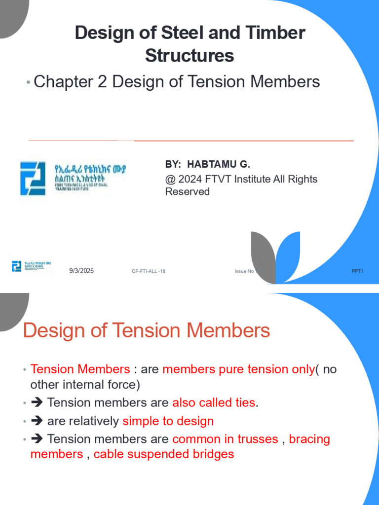 Design of Tension Members in Structures | PDF | Strength Of Materials ...