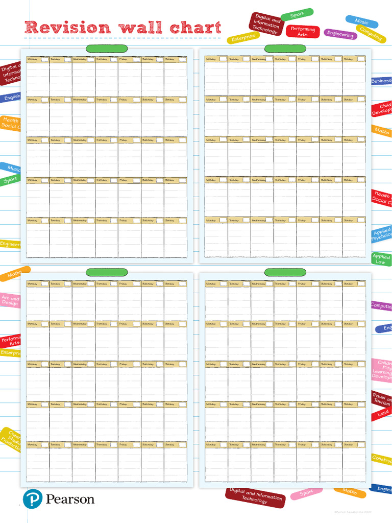 Weekly Revision Wall Chart Guide | PDF