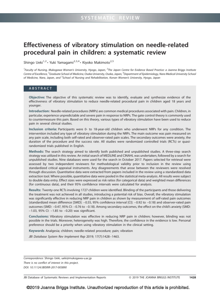 Effectiveness of Vibratory Stimulation On.13 | PDF | Randomized ...