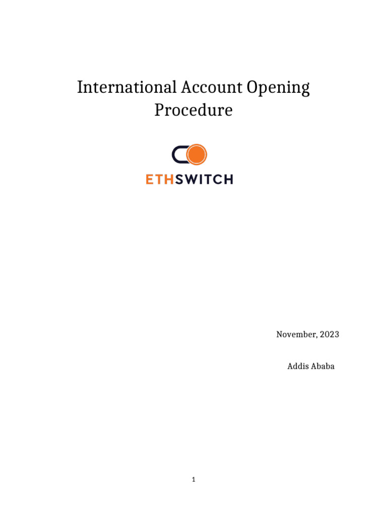International Account Opening Procedure | PDF | Regulatory Compliance ...