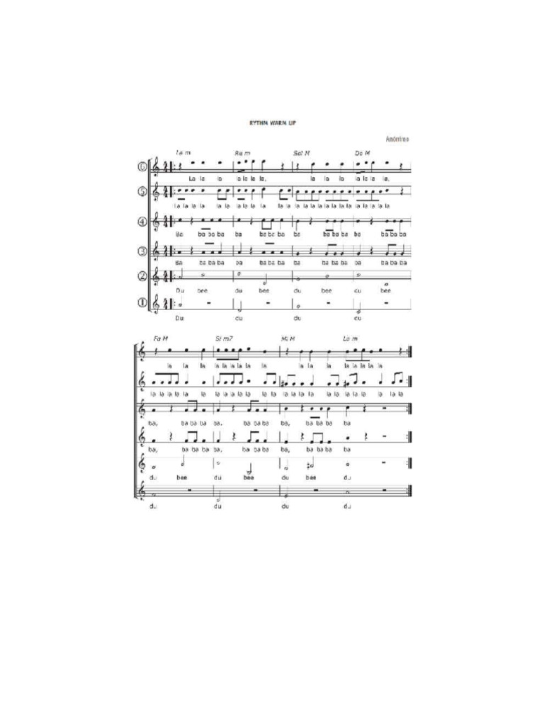 Rhythym Warm Up | PDF