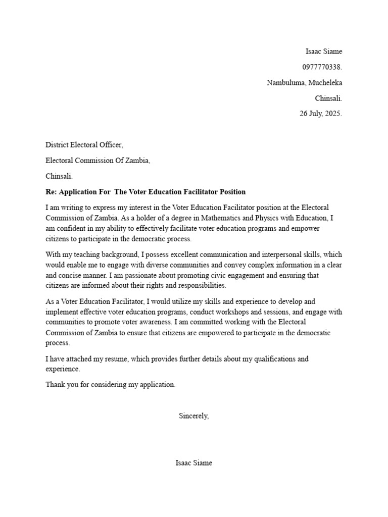 Isaac Cover Letter - 092328 | PDF