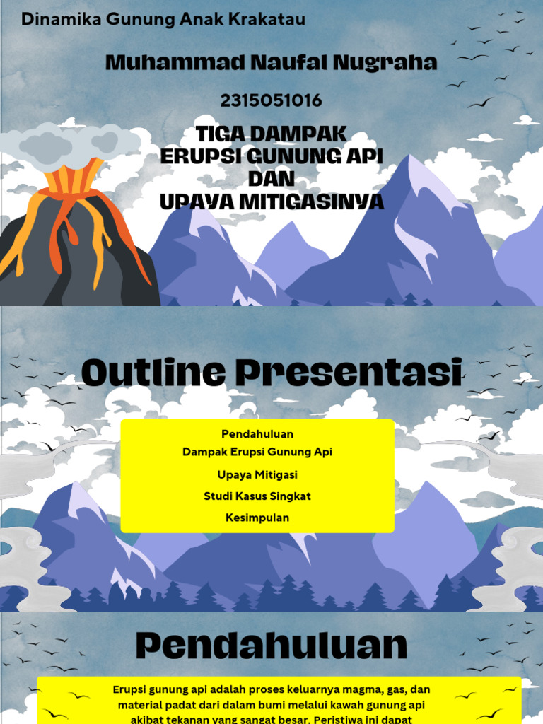 2315051016_apa Tiga Dampak Erupsi Gunung Api_dinamika Gunung Anak Krakatau | PDF