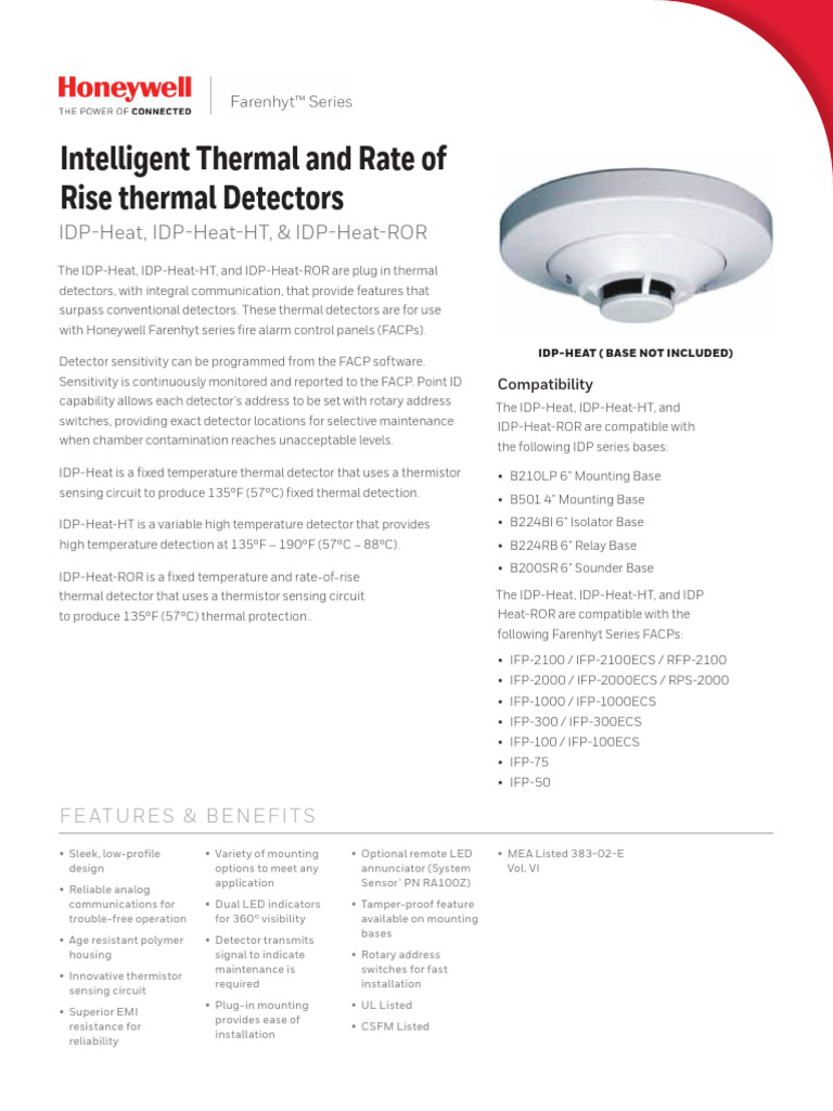 IDP Heat ROR Datasheet | PDF | Electrical Equipment | Manufactured Goods