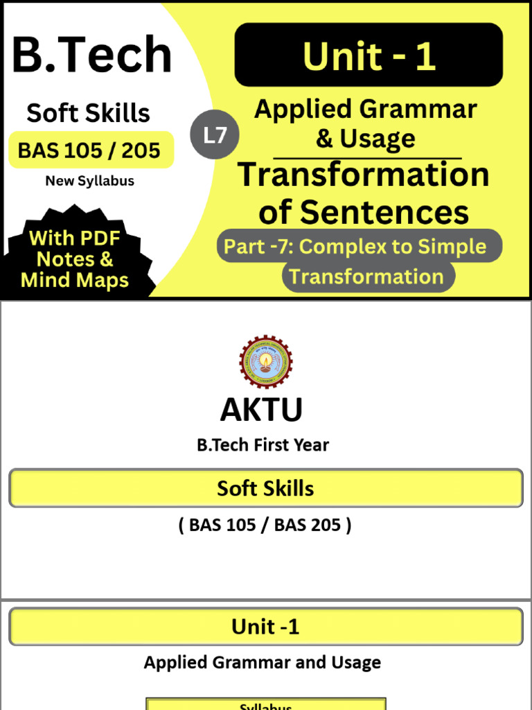 Transforming Complex Sentences Guide | PDF | Clause | Adverb