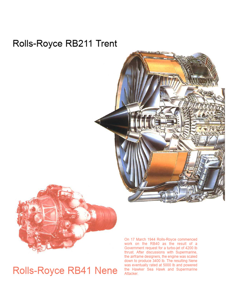 Rolls-Royce Nene Jet Engine Overview | PDF