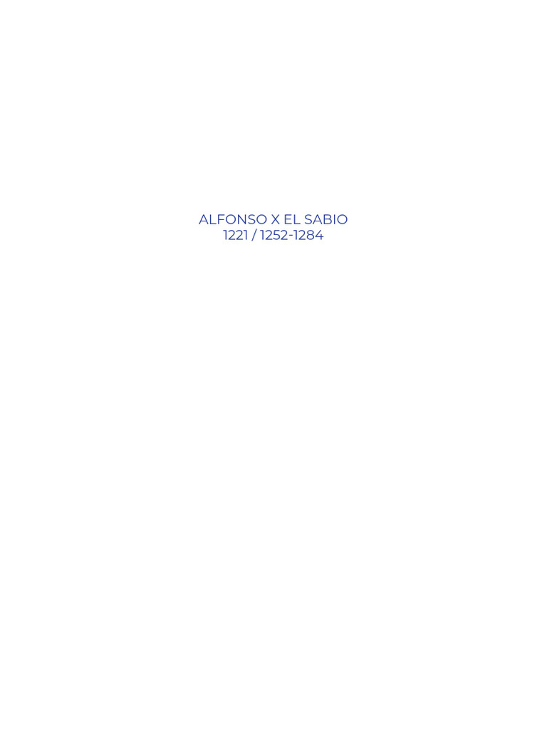 Alfonso X el Sabio: Legado y Saberes | PDF