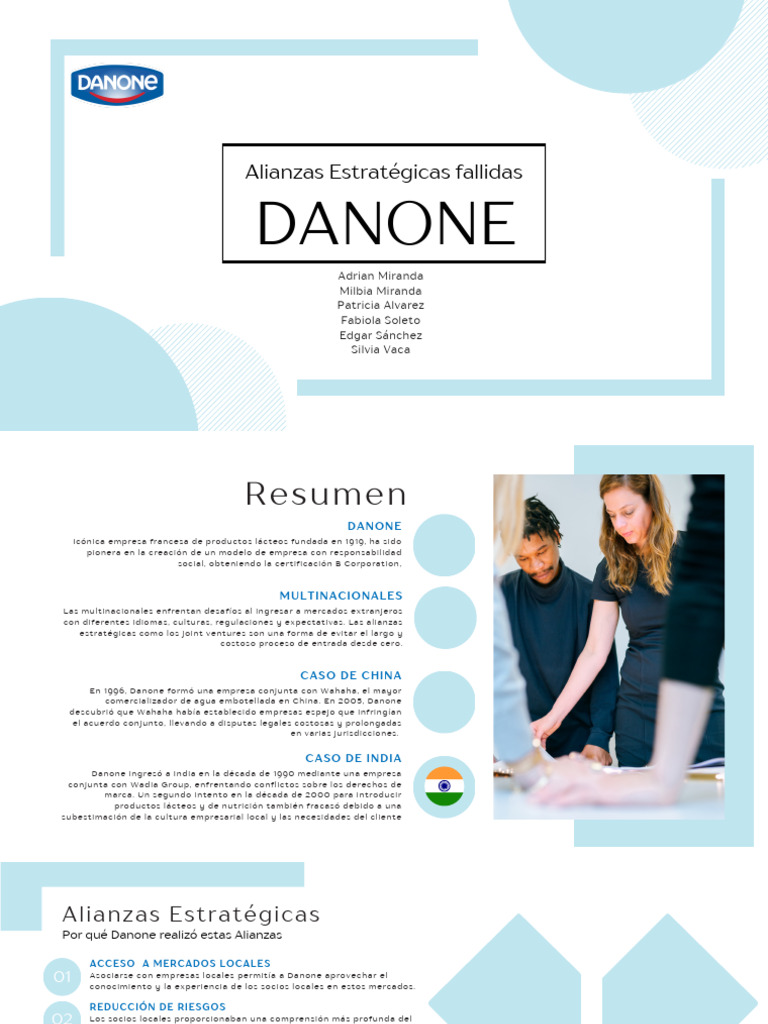 Alianzas Estratégicas Fallidas Danone | PDF | Proyecto conjunto | Business