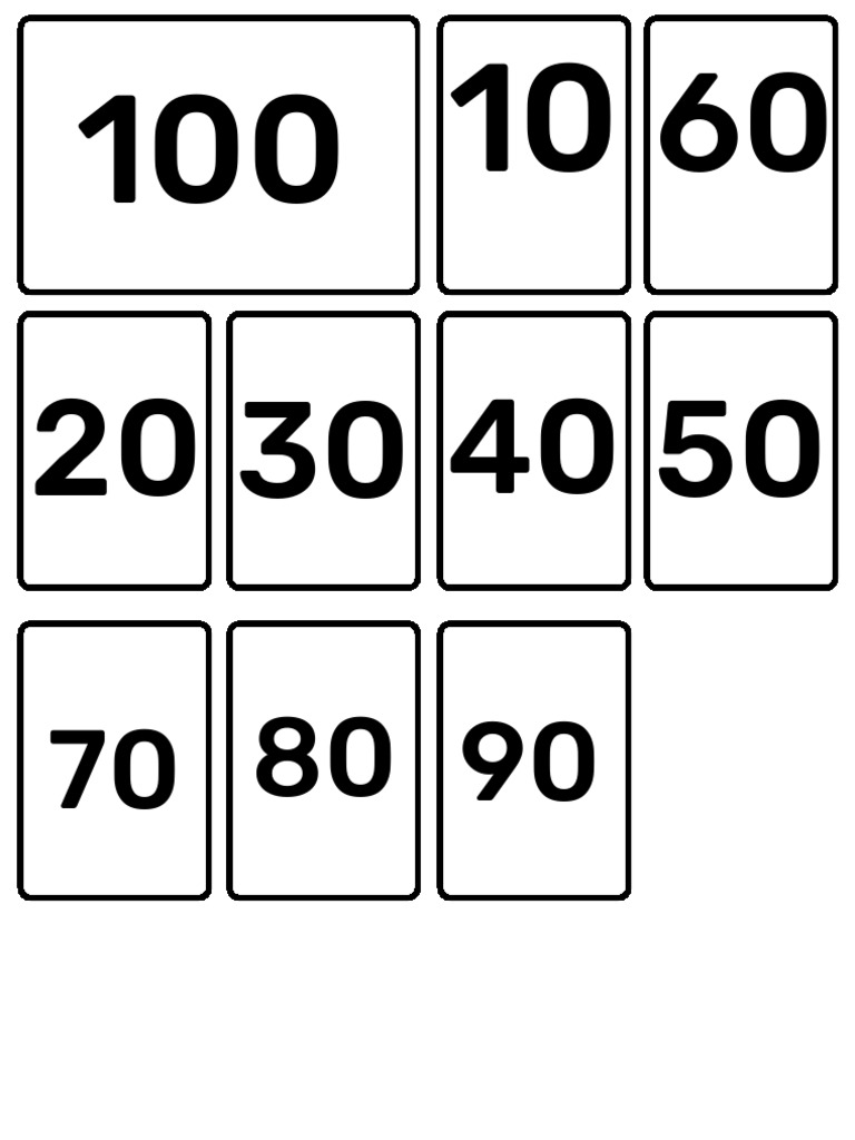 Números Flashcards Coloridas Tarjetas de Aprendizaje | PDF
