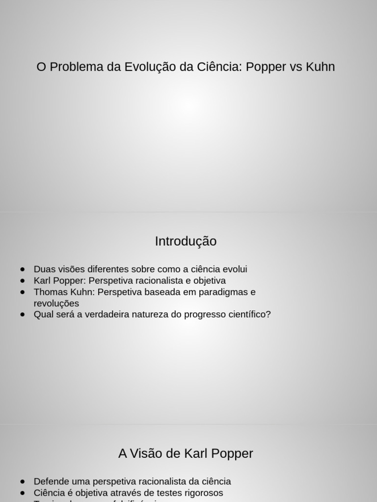 O Problema da Evolução da Ciência_ Popper vs Kuhn | PDF | Science ...