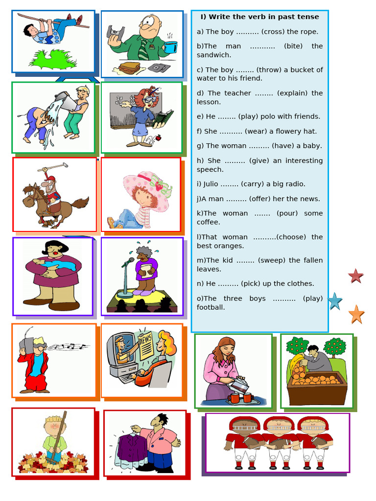 Simple Past Tense Fun Activities Games 31615 | PDF