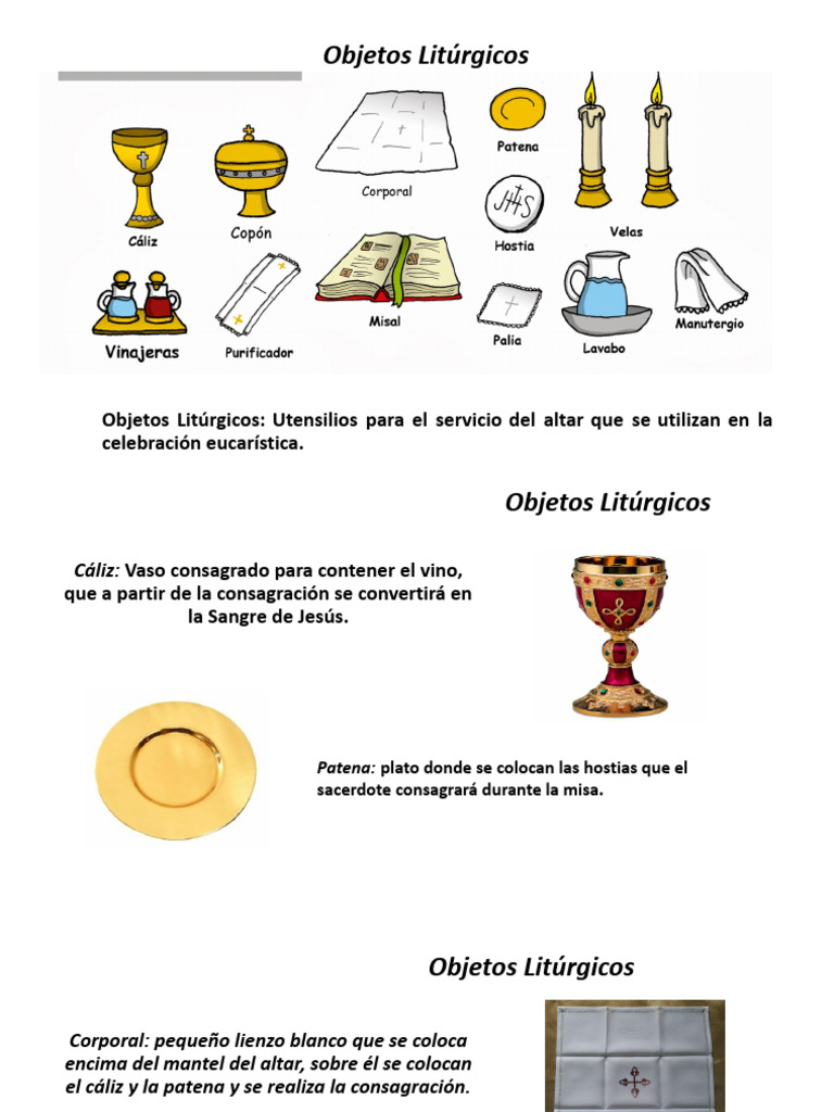 Objetos Liturgicos | PDF | eucaristía | Adoración