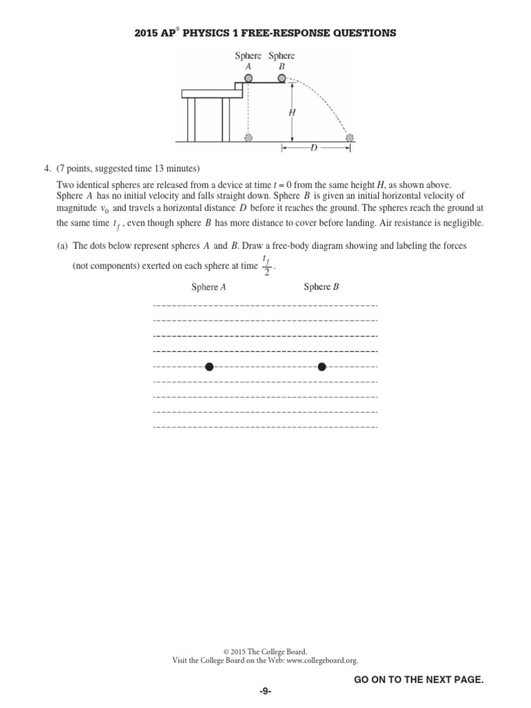 Ap15 FRQ Physics 1 | PDF