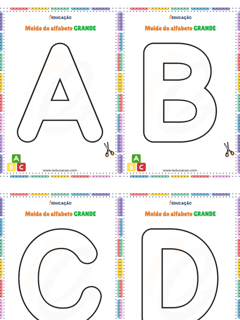 Molde Alfabeto Letras Redondas | PDF
