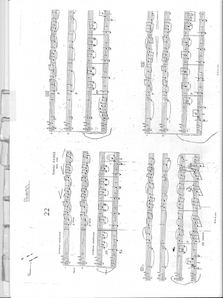 G FAURÉ Pavana SA + Piano | PDF