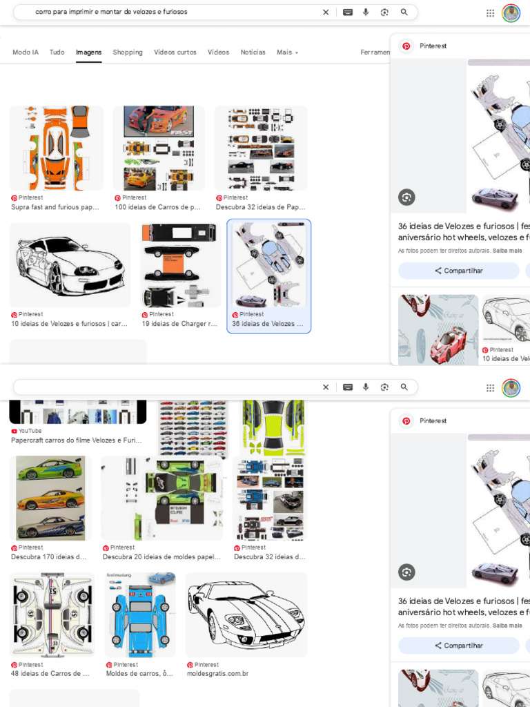Papercraft Toyota Supra para Colorir | PDF | Carro | Veículos de rodas