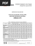 Certificate of Analysis: OREAS 600b | PDF | P Value | Standard Deviation