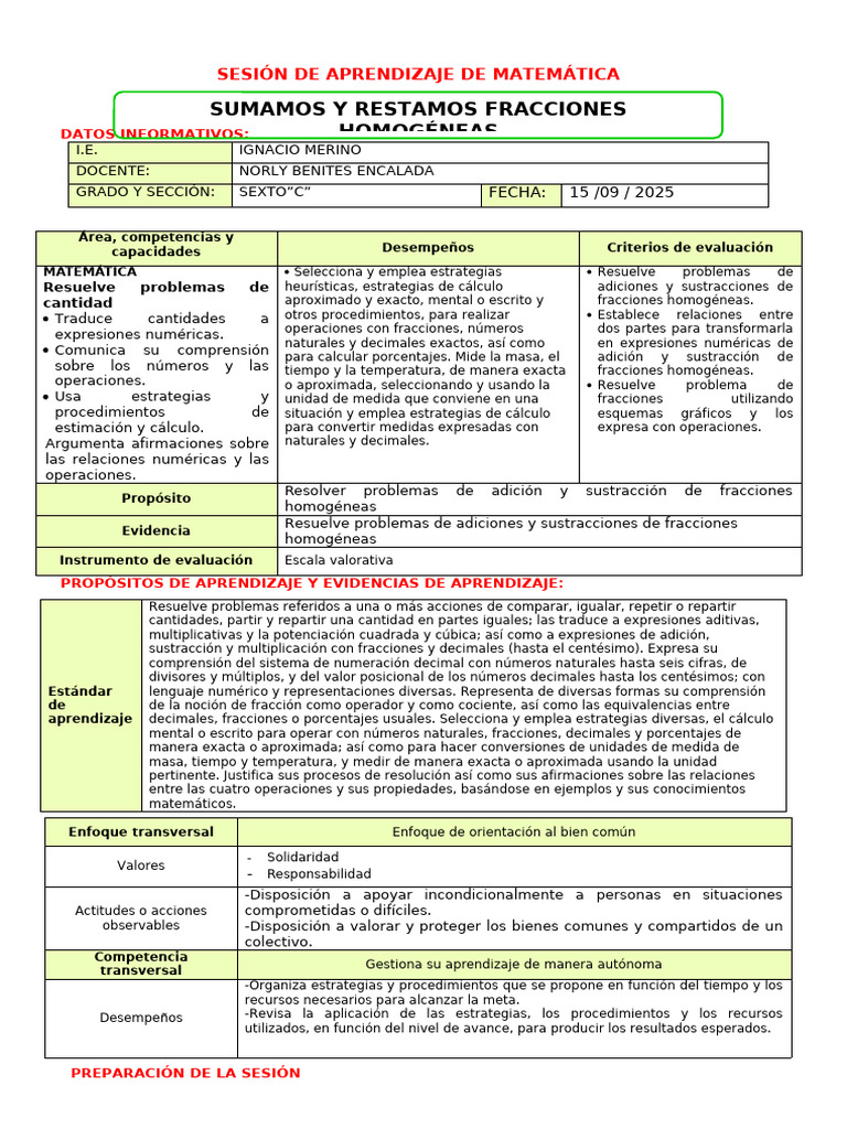 Suma y Resta de Fracciones Homogéneas | PDF | Decimal | Aprendizaje