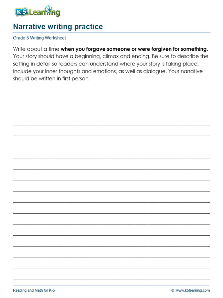 Grade 5 Narrative Writing Prompts Myh - Backup | PDF