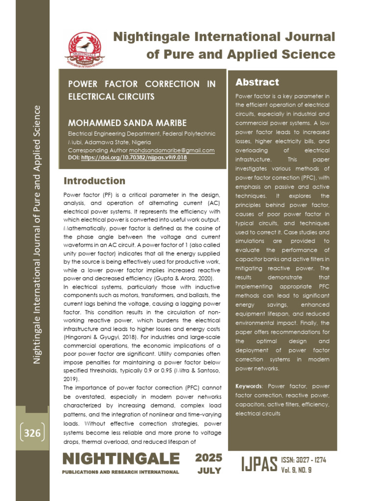 Power Factor Correction Techniques Explained | PDF | Electrical ...