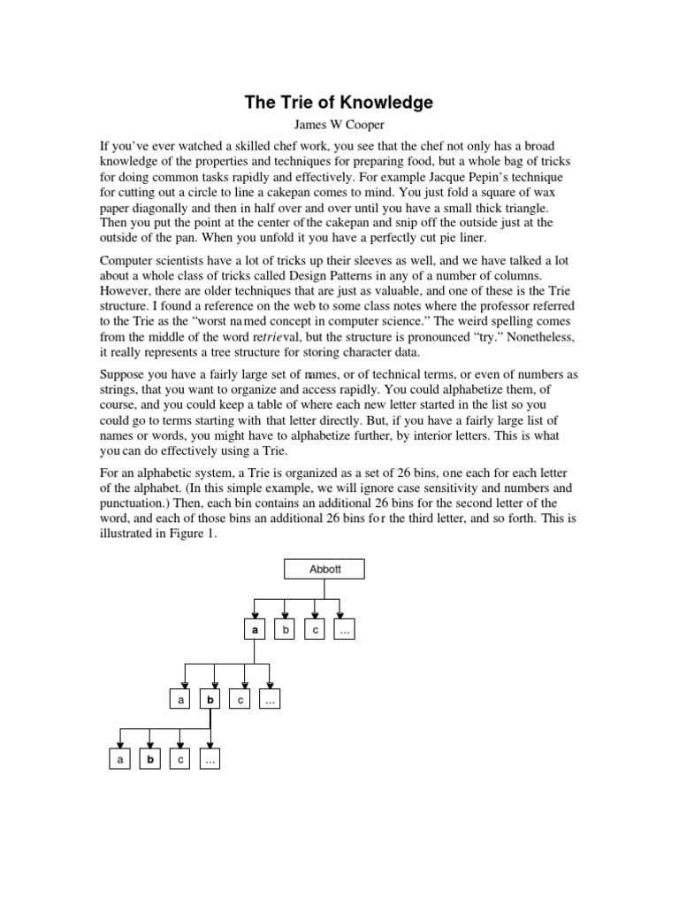 The Trie of Knowledge | PDF | String (Computer Science) | Array Data ...